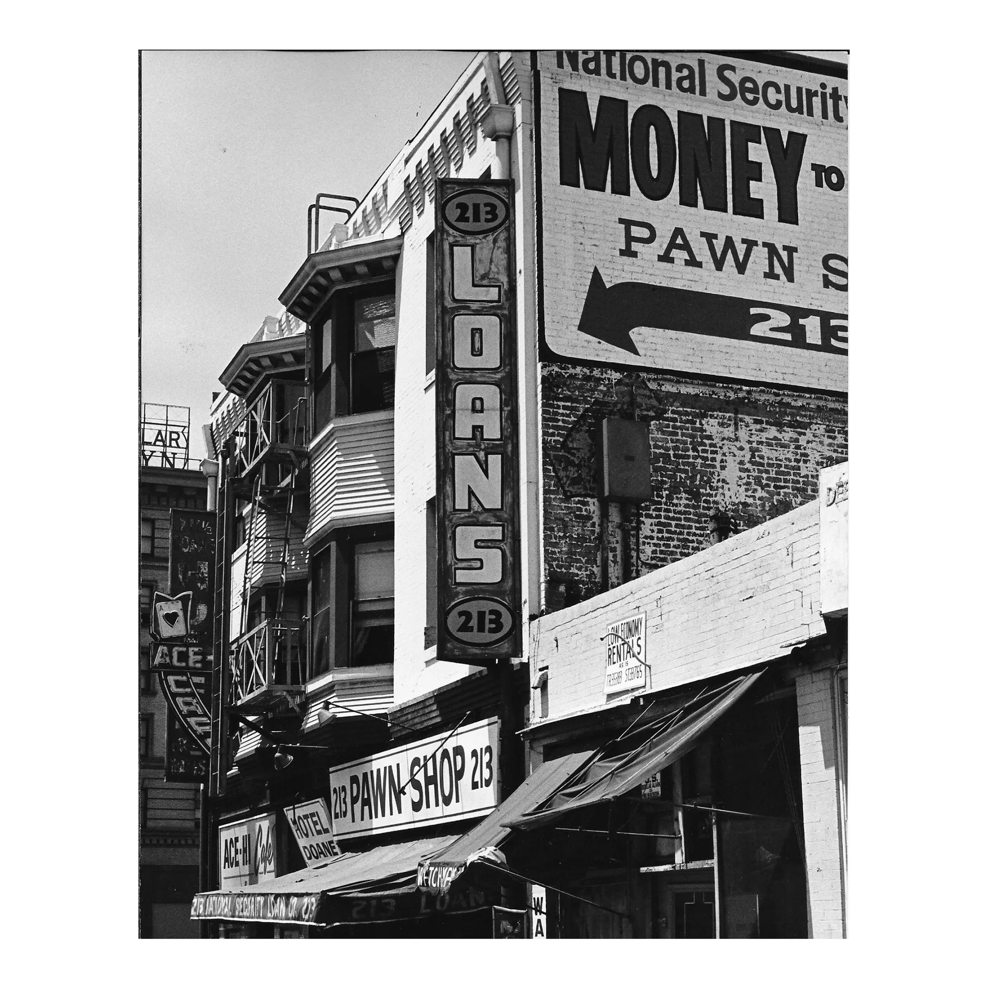 1973 Skid Row Los Angeles Street Scene Photograph | Chairish
