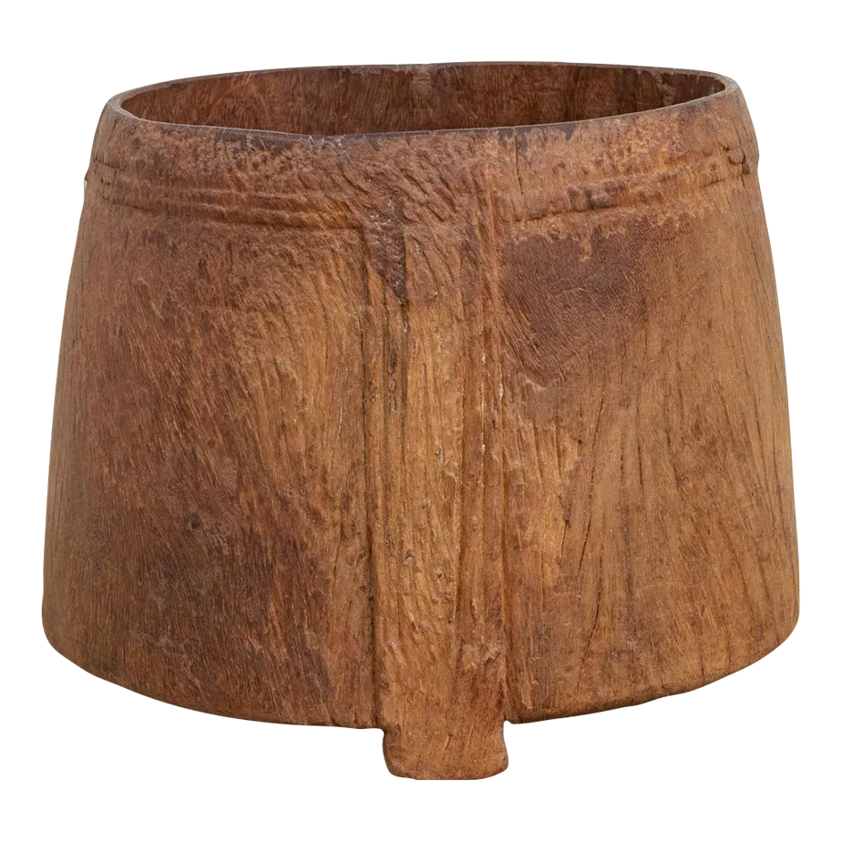 Primitive Vintage Textured Naga Rice Bowl | Chairish