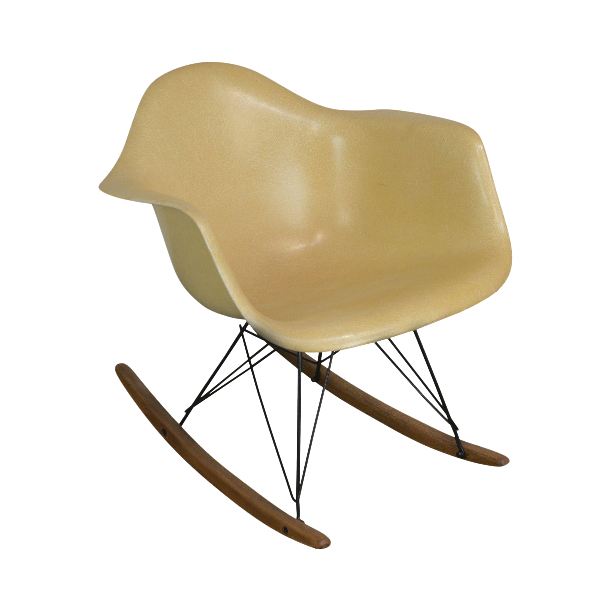 Herman Miller Charles and Ray Eames Fiberglass Shell Rocker | Chairish