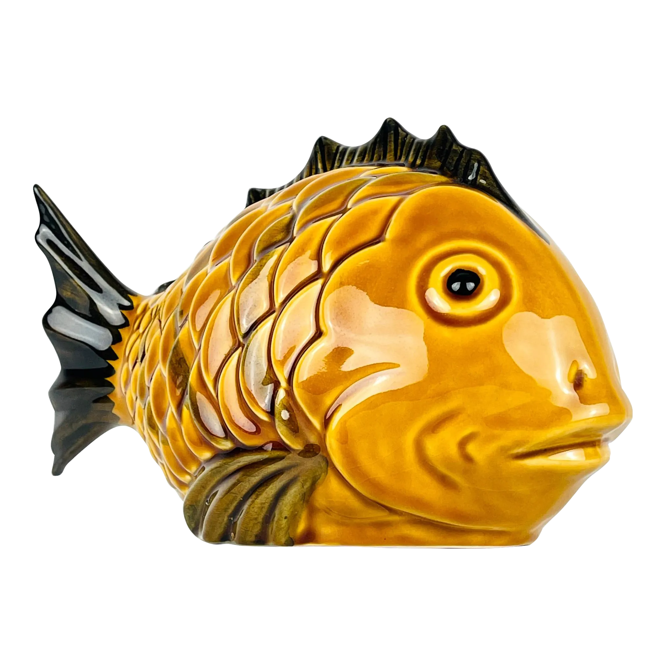 1970s Vintage Ceramic Figure Fish Vintage Portugal | Chairish