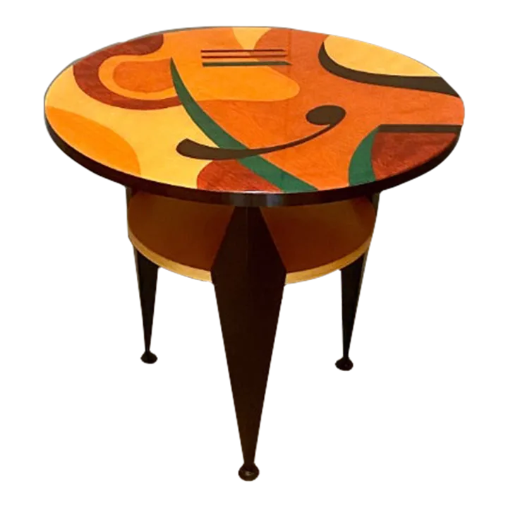 Vintage 1990s Memphis Post Modern Two Tier Side Table by Benjamin Le ...