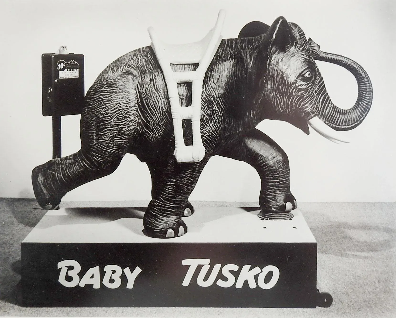 1950's Baby Tusko Kiddie Ride Photograph | Chairish