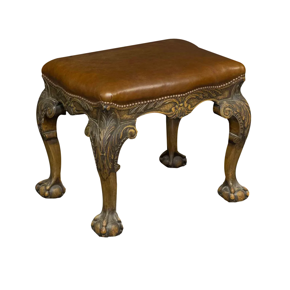 Chippendale Style Stool, 1920s | Chairish