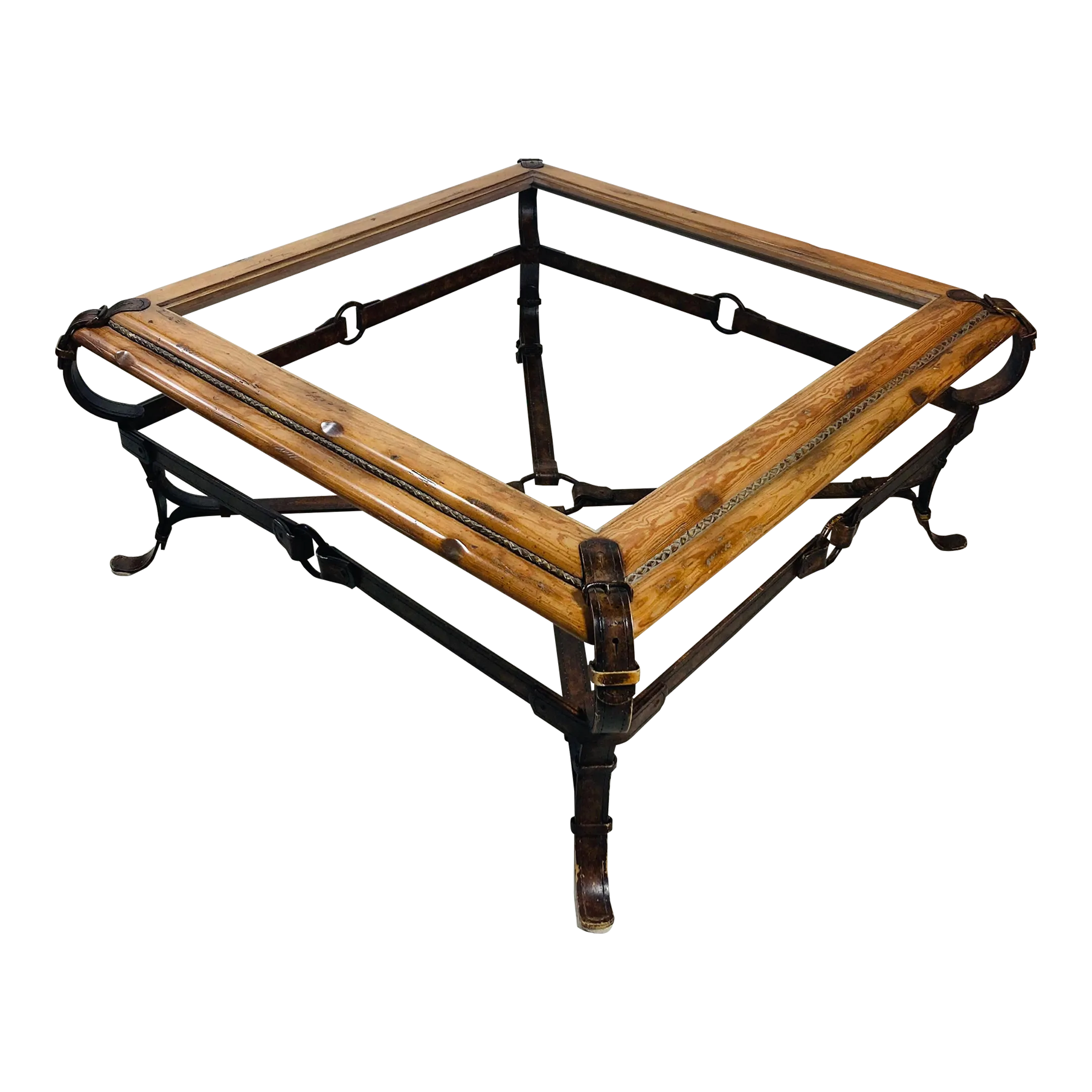 Hermès Style Equestrian Buckle Coffee Table | Chairish