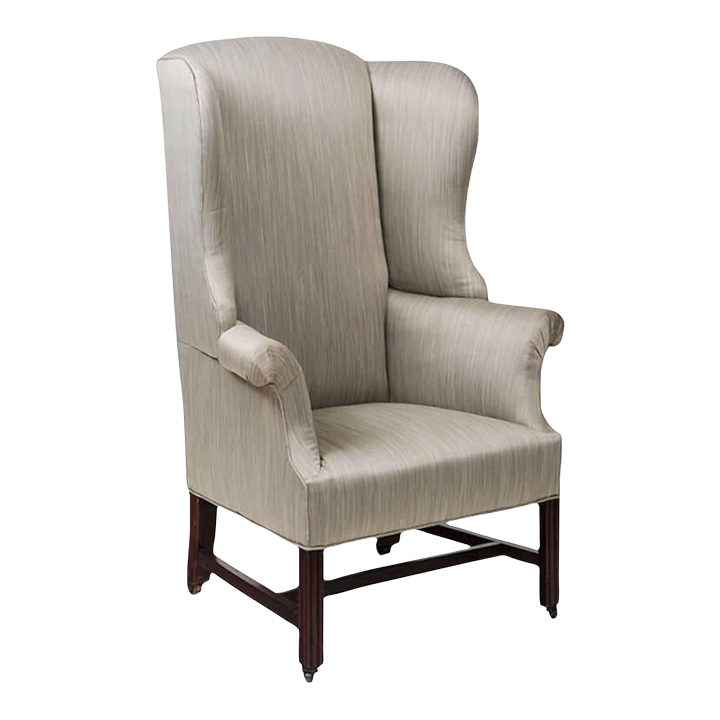 18th Century Georgian Upholstered Wing Chair