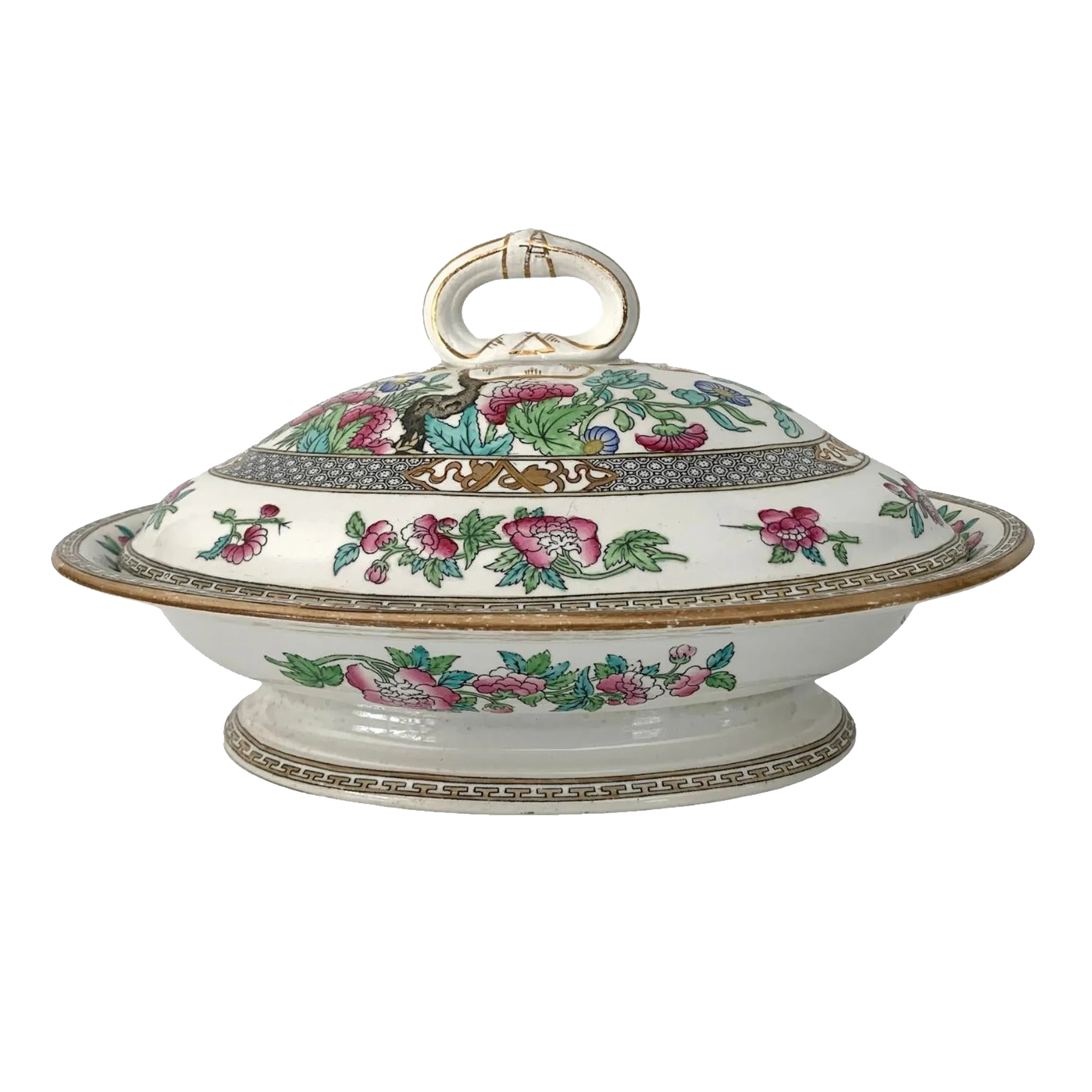 19th Century Minton "Indian Tree" Soup Tureen | Chairish