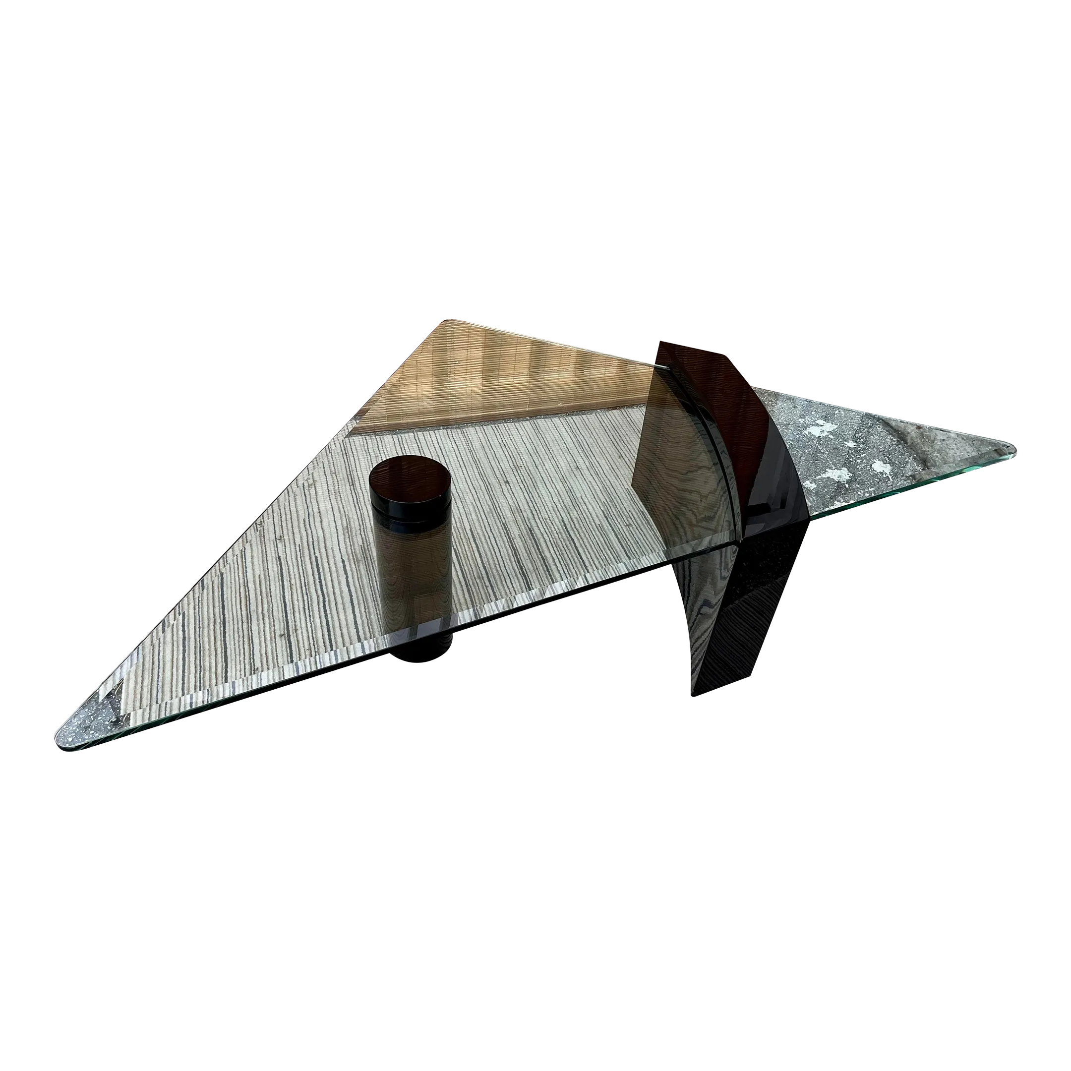 1980s Post Modern Black Lacquer Coffee Table in the Roger Rougier Style ...