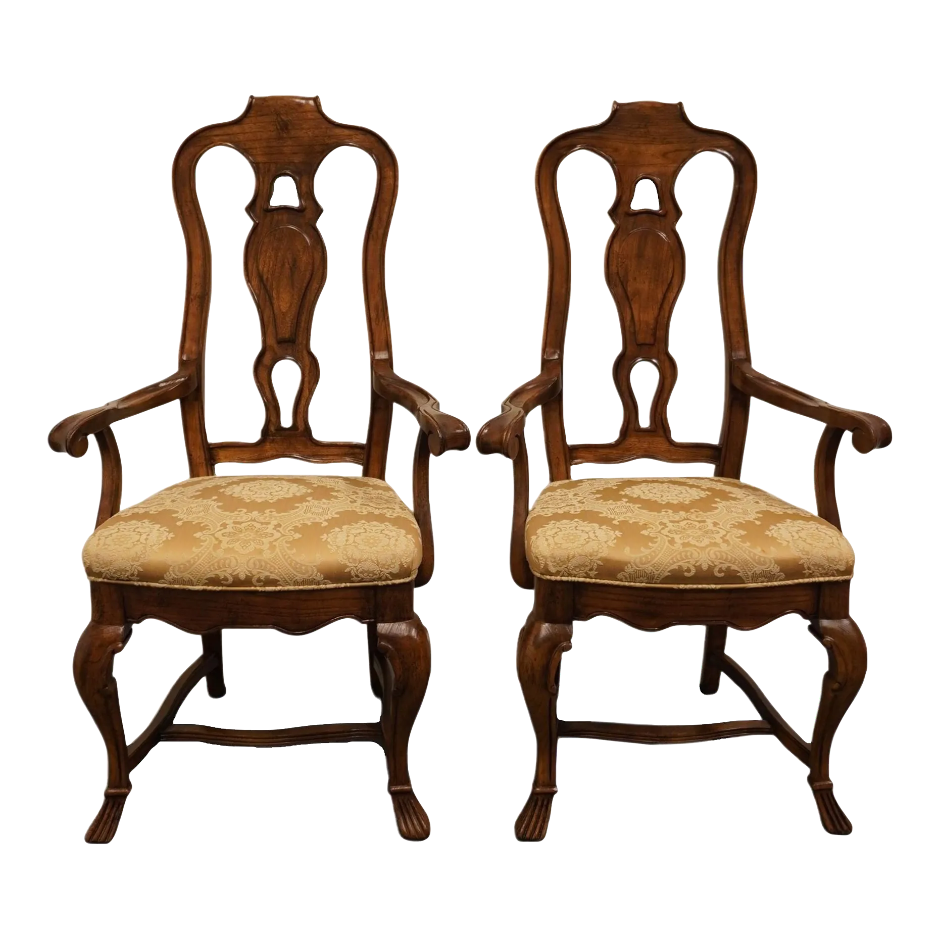Set of 2 Hibriten Furniture Italian Neoclassical Tuscan Style Splat ...