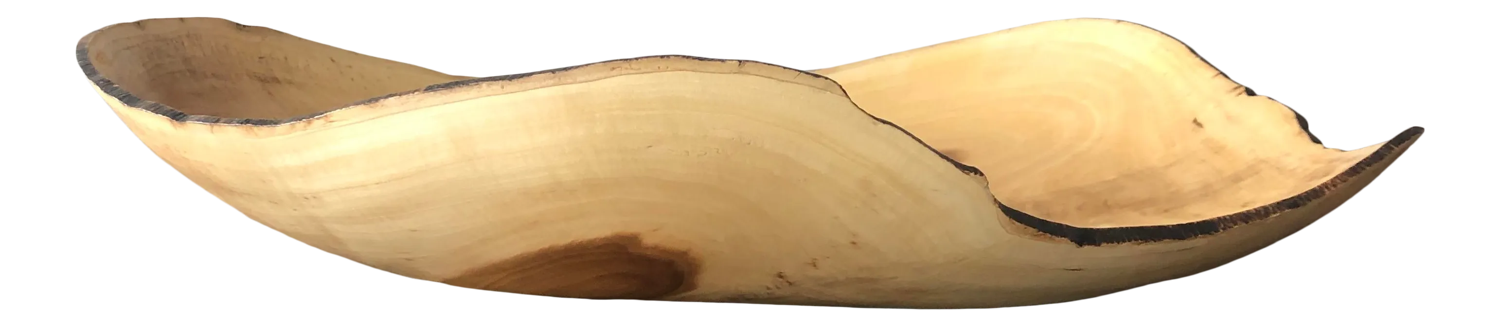 2010's Modern Steve Miller Natural Poplar Wood Hand Turned Bowl | Chairish