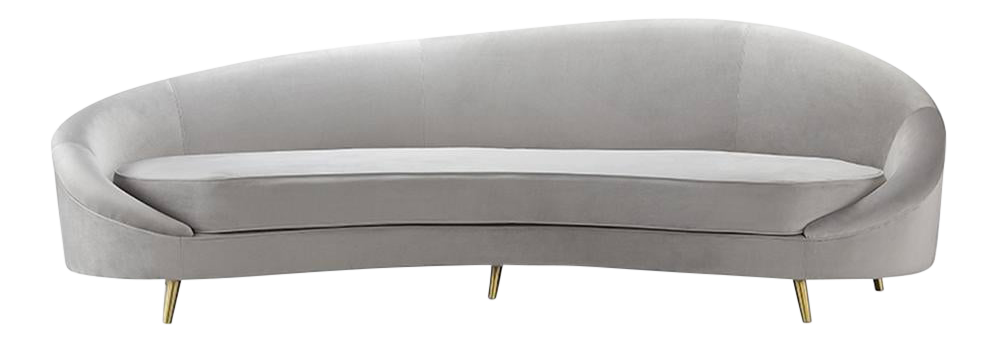 Vesta Calix Sofa in Brass | Chairish