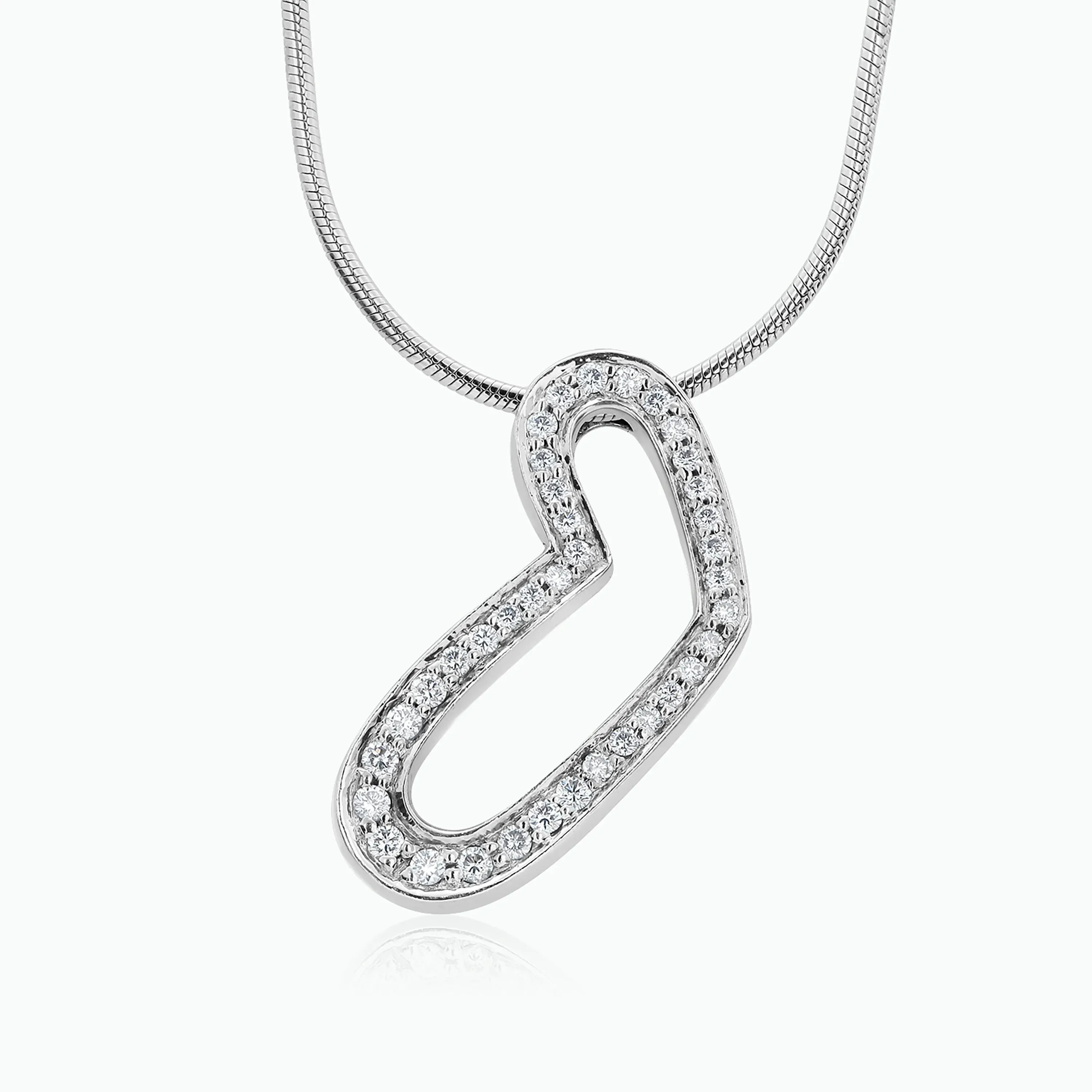 Vintage Movado Heart Diamond 0.45 Carats Eighteen Karat Gold Pendant Chairish
