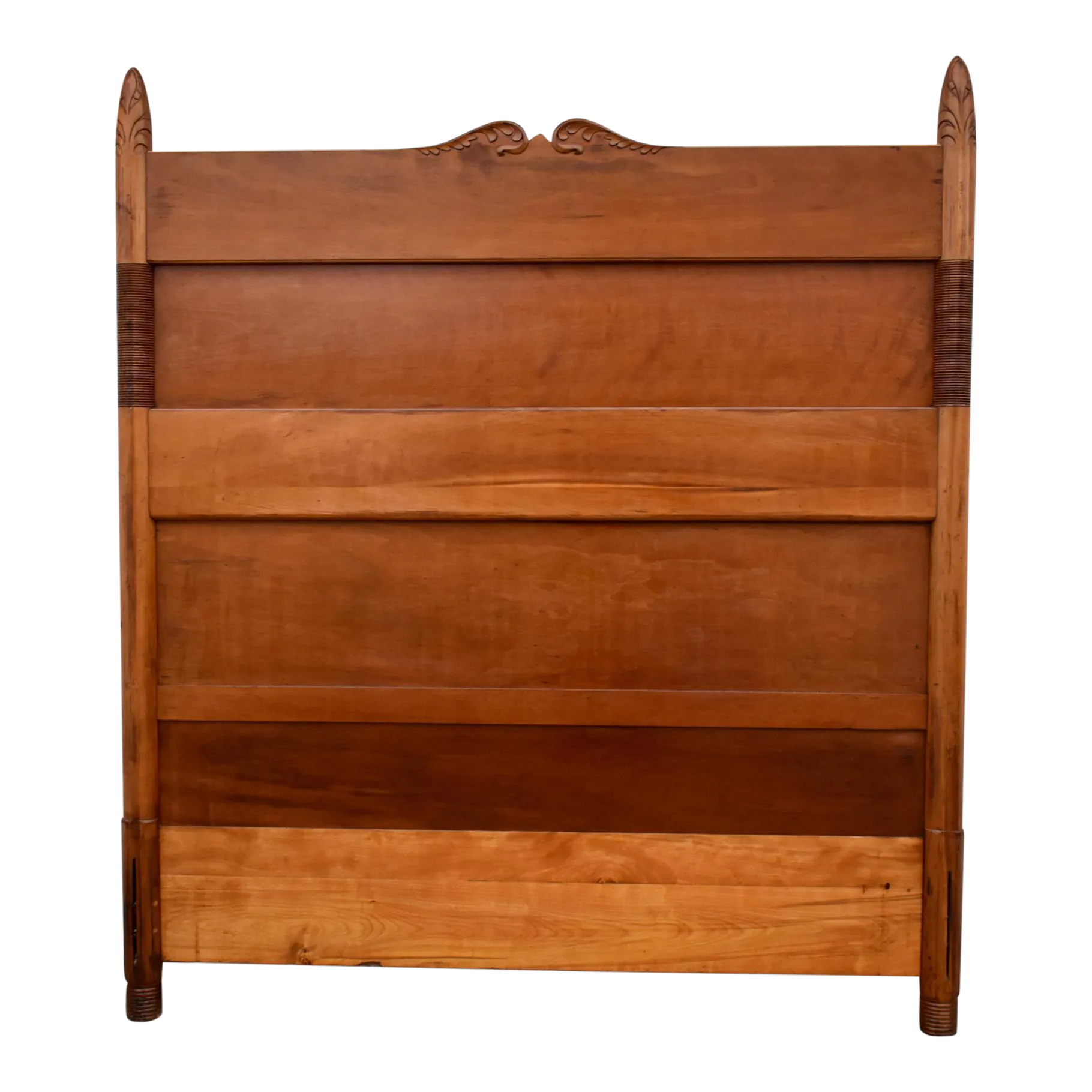 Antique Victorian Cottage Style Full Size High Back Headboard | Chairish