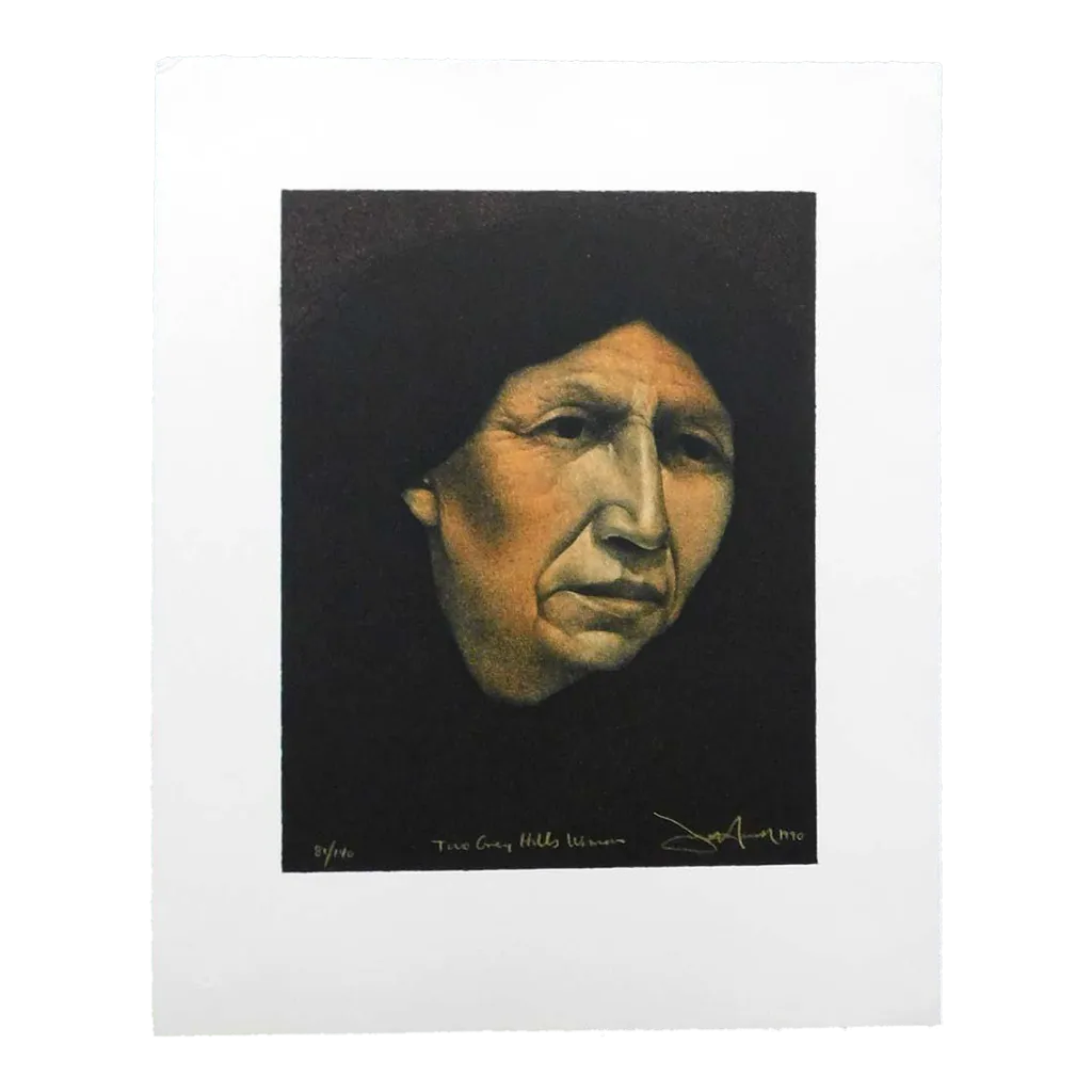 Frank Howell "Two Grey Hills Woman" Lithograph Hand Signed | Chairish