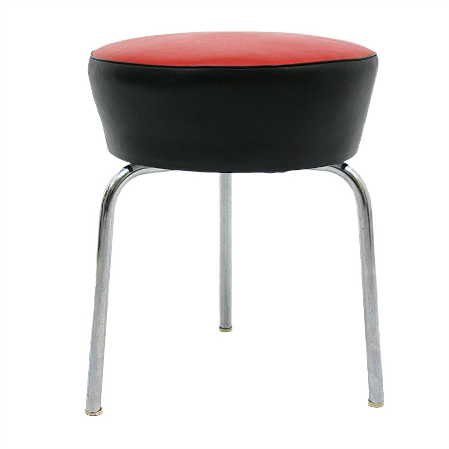 Mid-Century German Bauhaus Tubular Steel Stool from Mauser Werke | Chairish