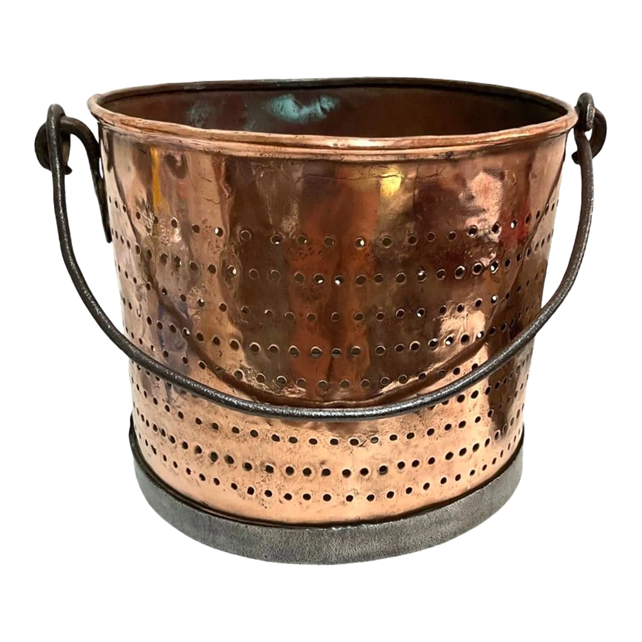Late 19th Century Copper Steamer/Strainer Pot With Handle | Chairish