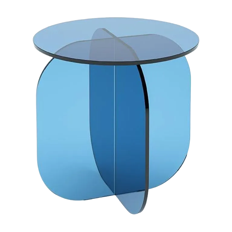 Nor Clear Glass Side Table by Sebastian Scherer | Chairish