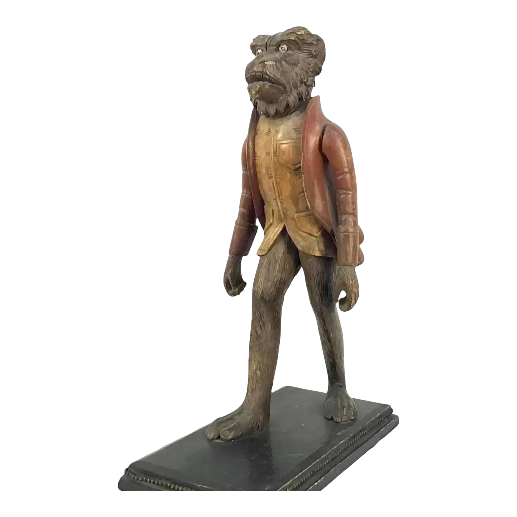 19th Century Italian Carved Monkey Butler | Chairish