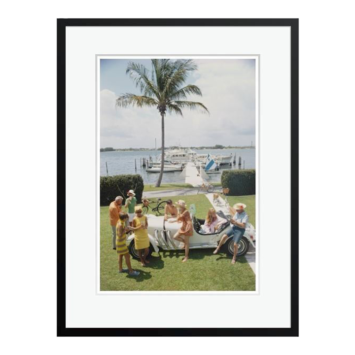 Palm Beach Society 1968 by Slim Aarons Framed C Print | Chairish