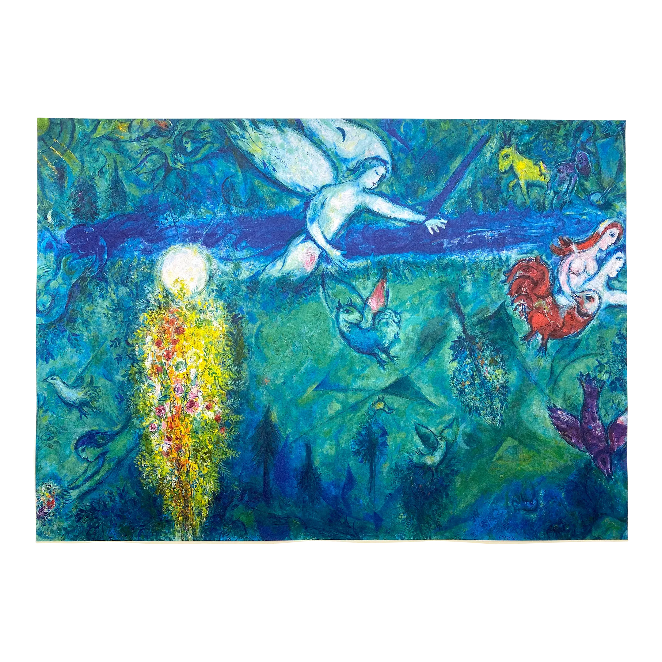 Marc Chagall Expressionist Offset Lithograph Print French Museum Poster ...