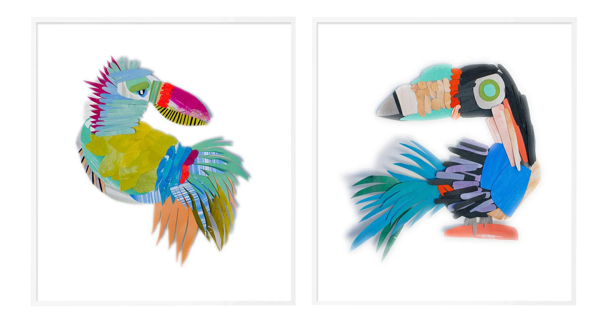 Zazu & Diablo by Melvin G in White Framed Paper, Small Art Print | Chairish