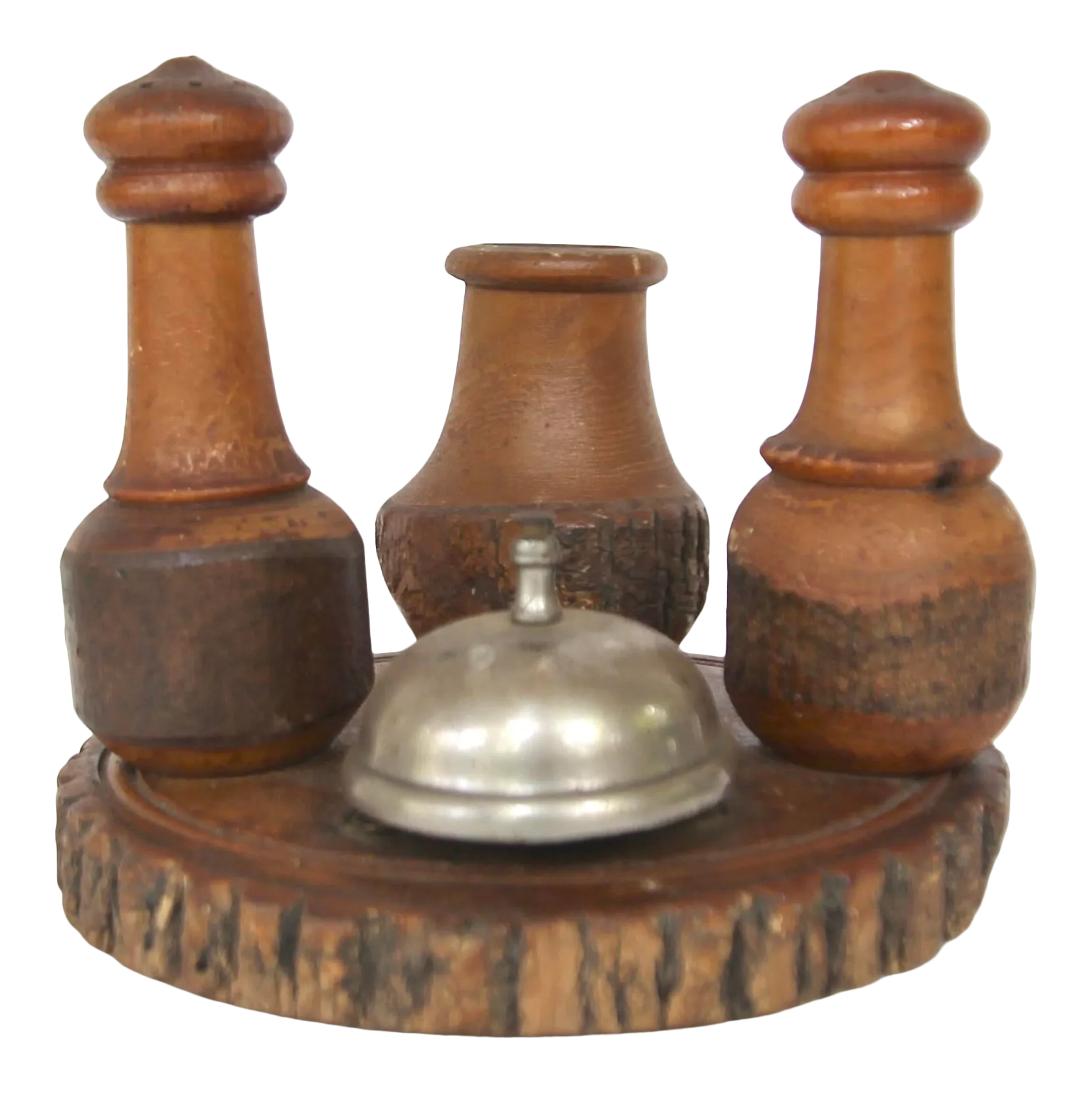 Weirdwood Souvenir Salt/Pepper With Dinner Bell | Chairish