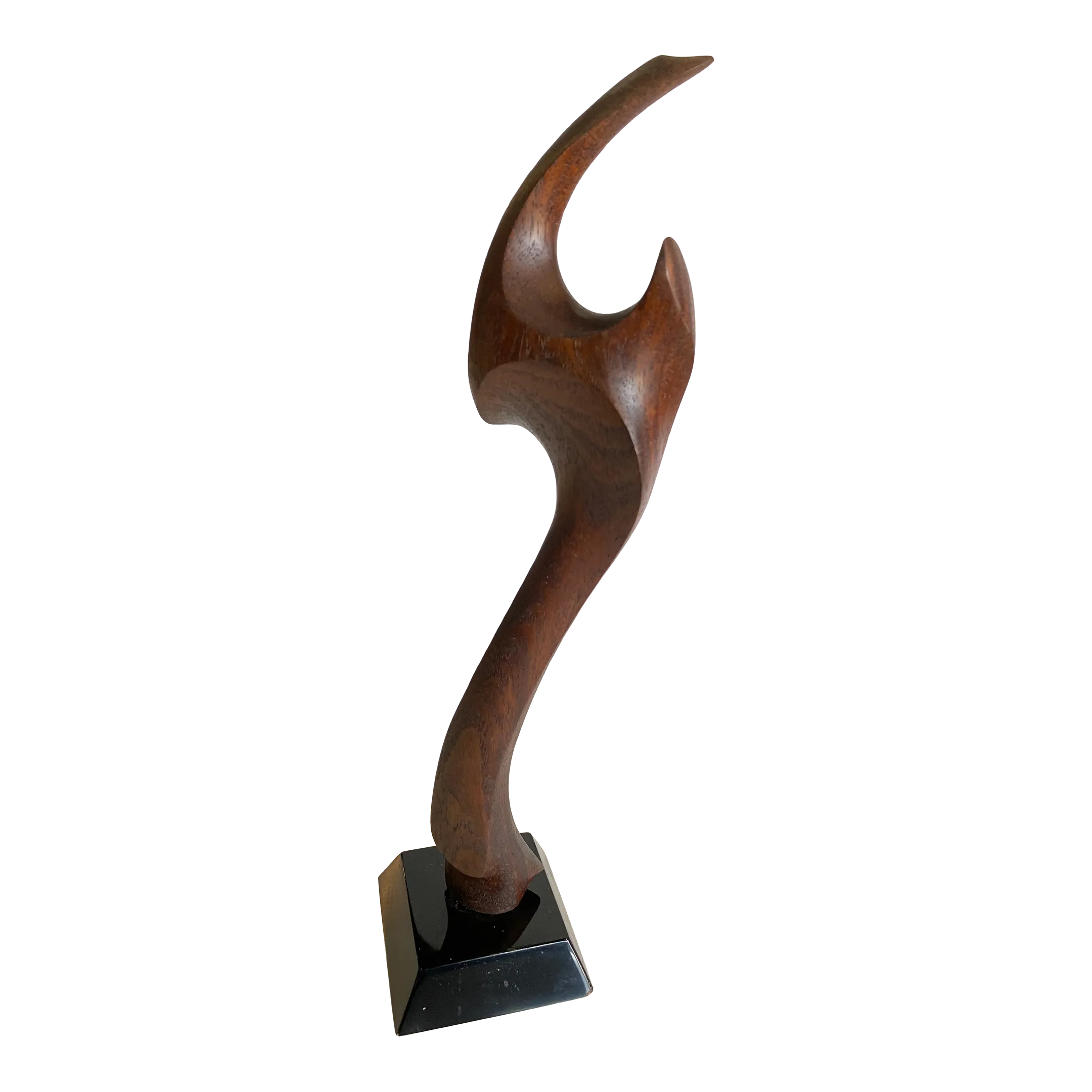 Vintage David Anderson Carved Walnut Wooden Modern Abstract Sculpture ...