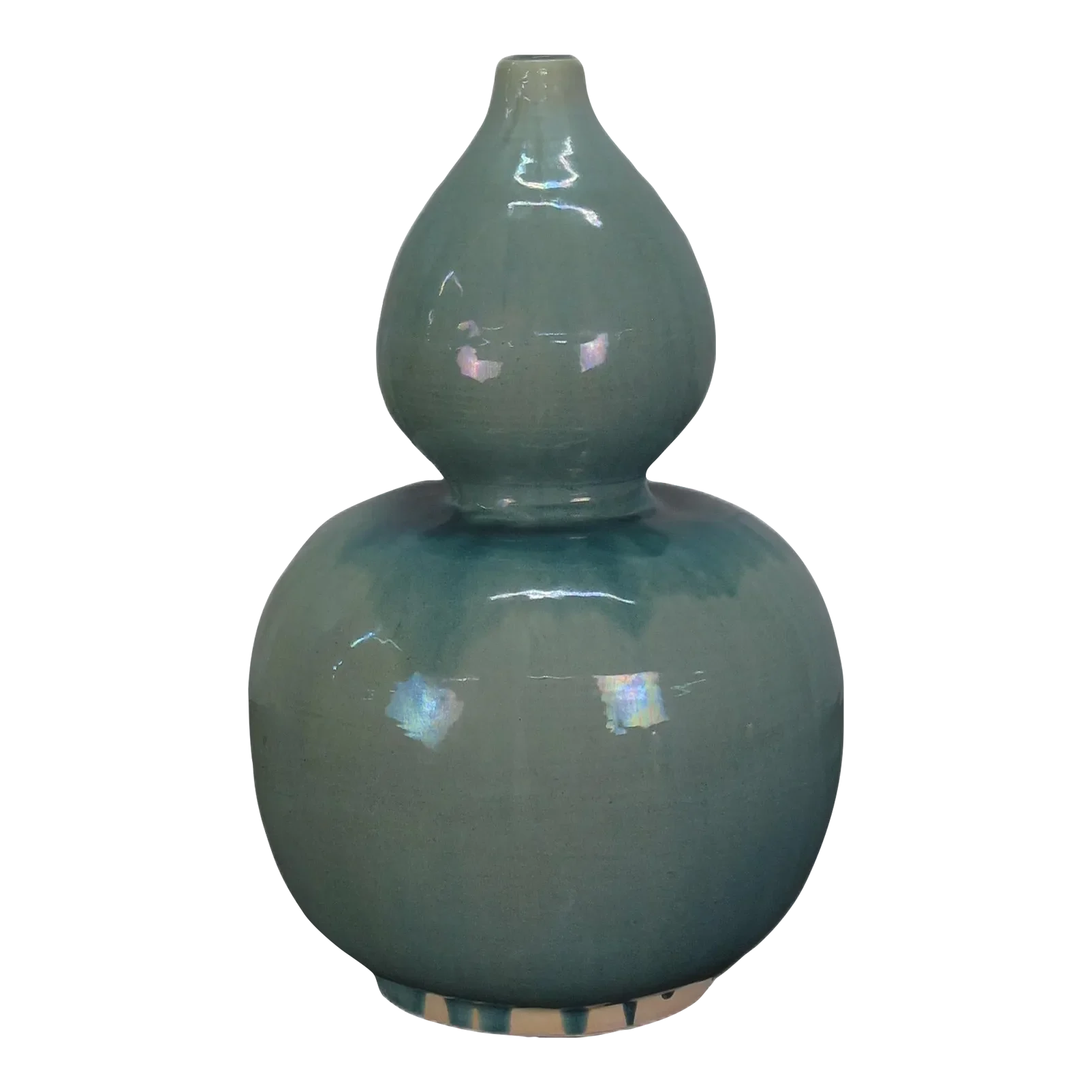 Turquoise Bottle Gourd Vase | Chairish
