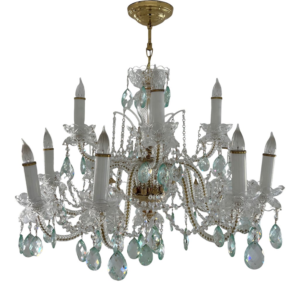 12 Arm Swarovski Crystal Chandelier | Chairish