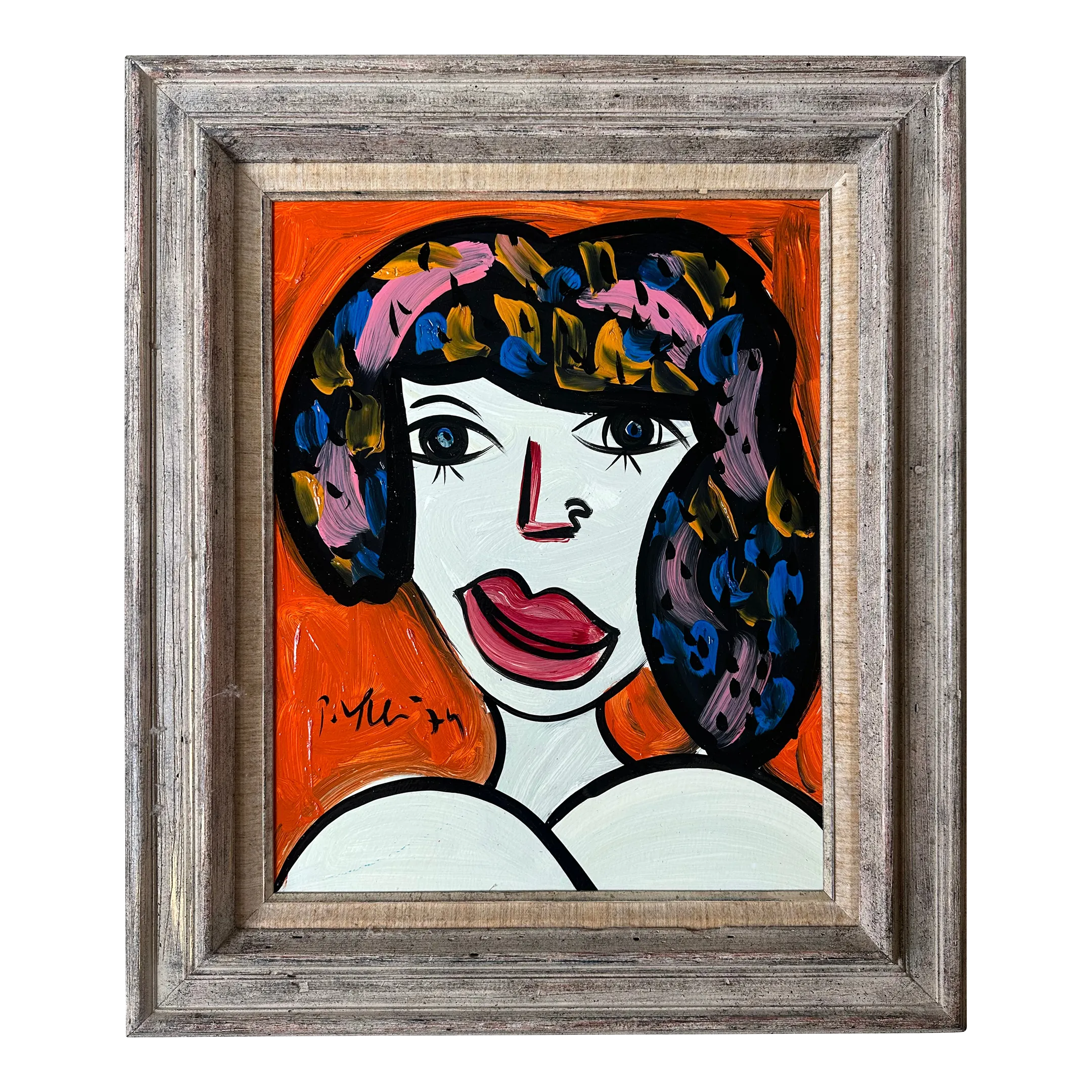1974 Original Peter Keil Painting Framed | Chairish