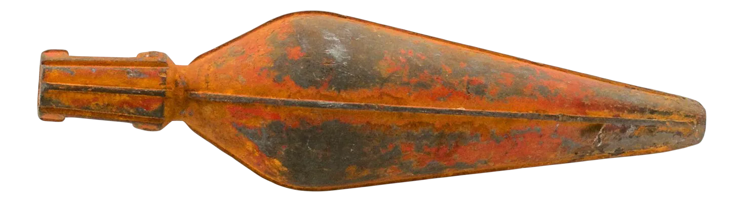 1950s Vintage Weight Plumb Bob Tool Level Iron & Wood | Chairish