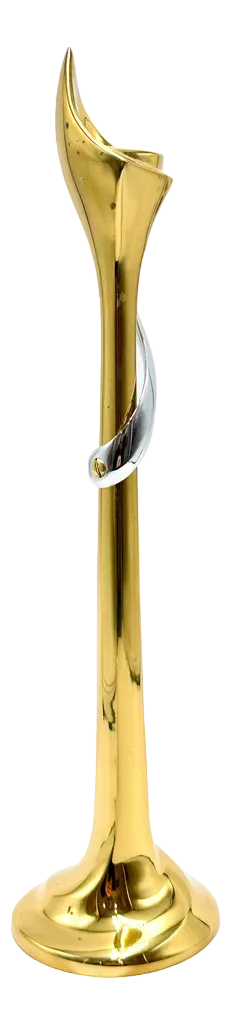 Mid-Century Modern Brass Candlestick, 1970s | Chairish