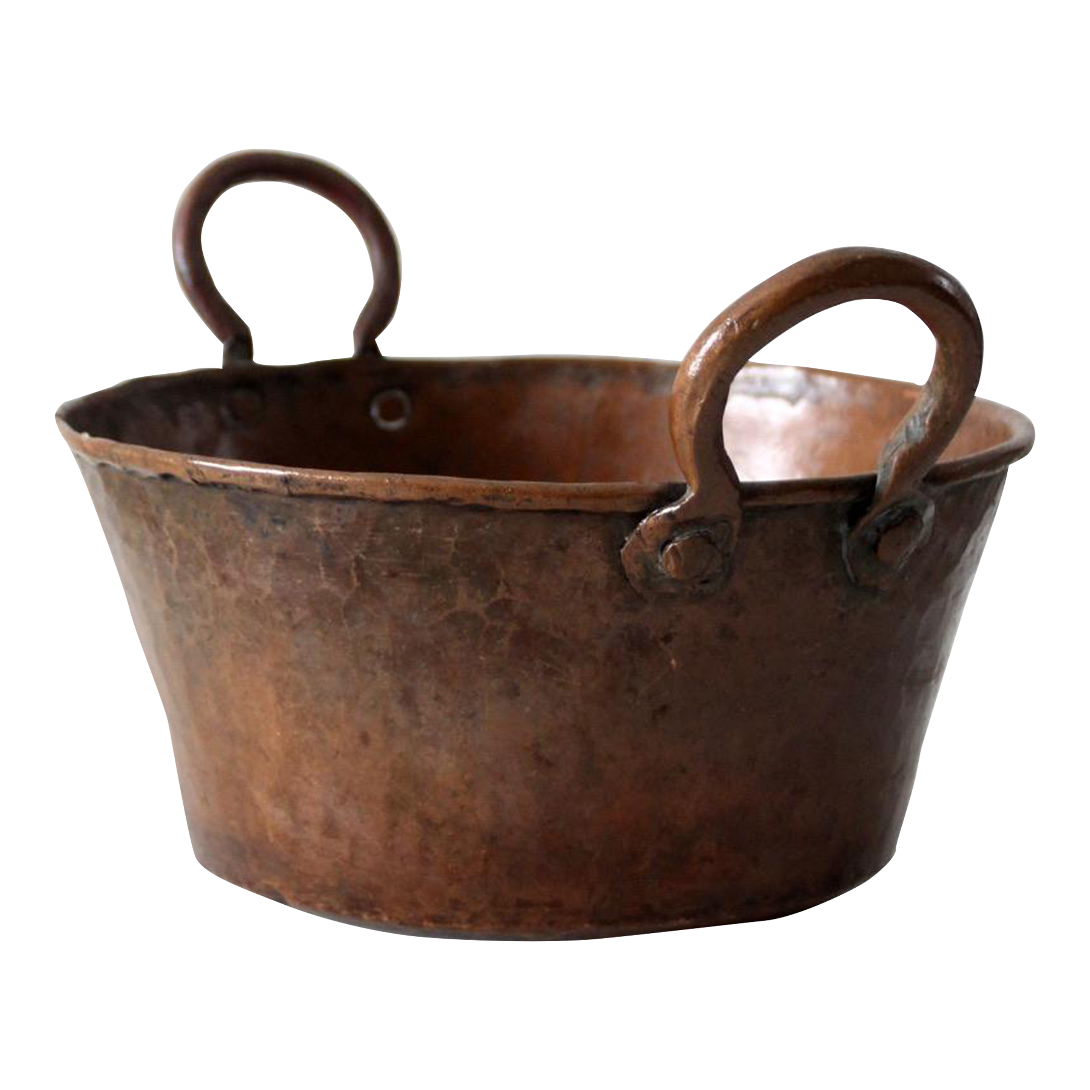 Antique Hammered Copper Kettle Pot | Chairish
