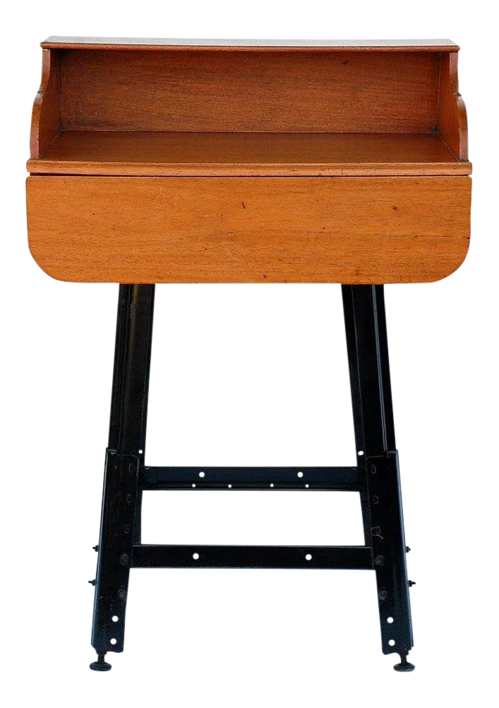 Adjustable Oak Writing Table / Desk | Chairish