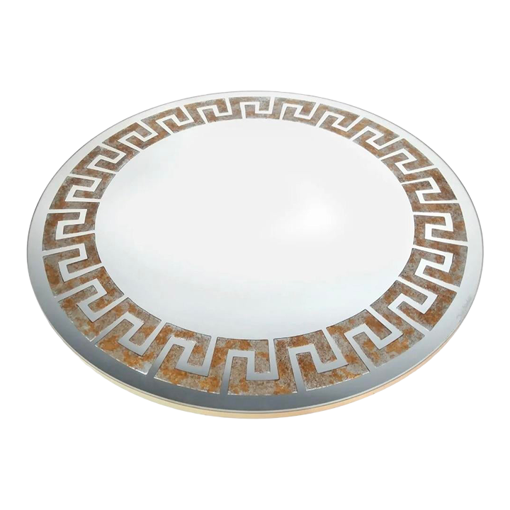Round Greek Key Mirror | Chairish