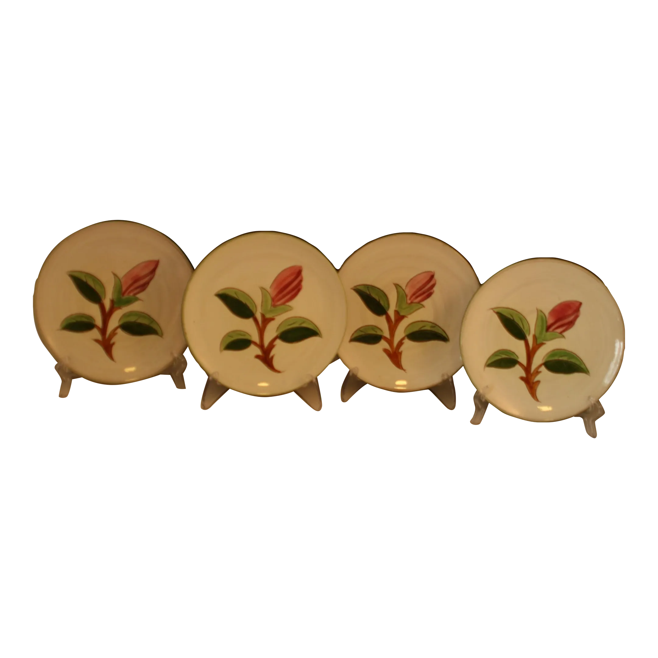 1940s Vintage Stangl Pottery Pink Lily Prelude Pattern Round Appetizer ...