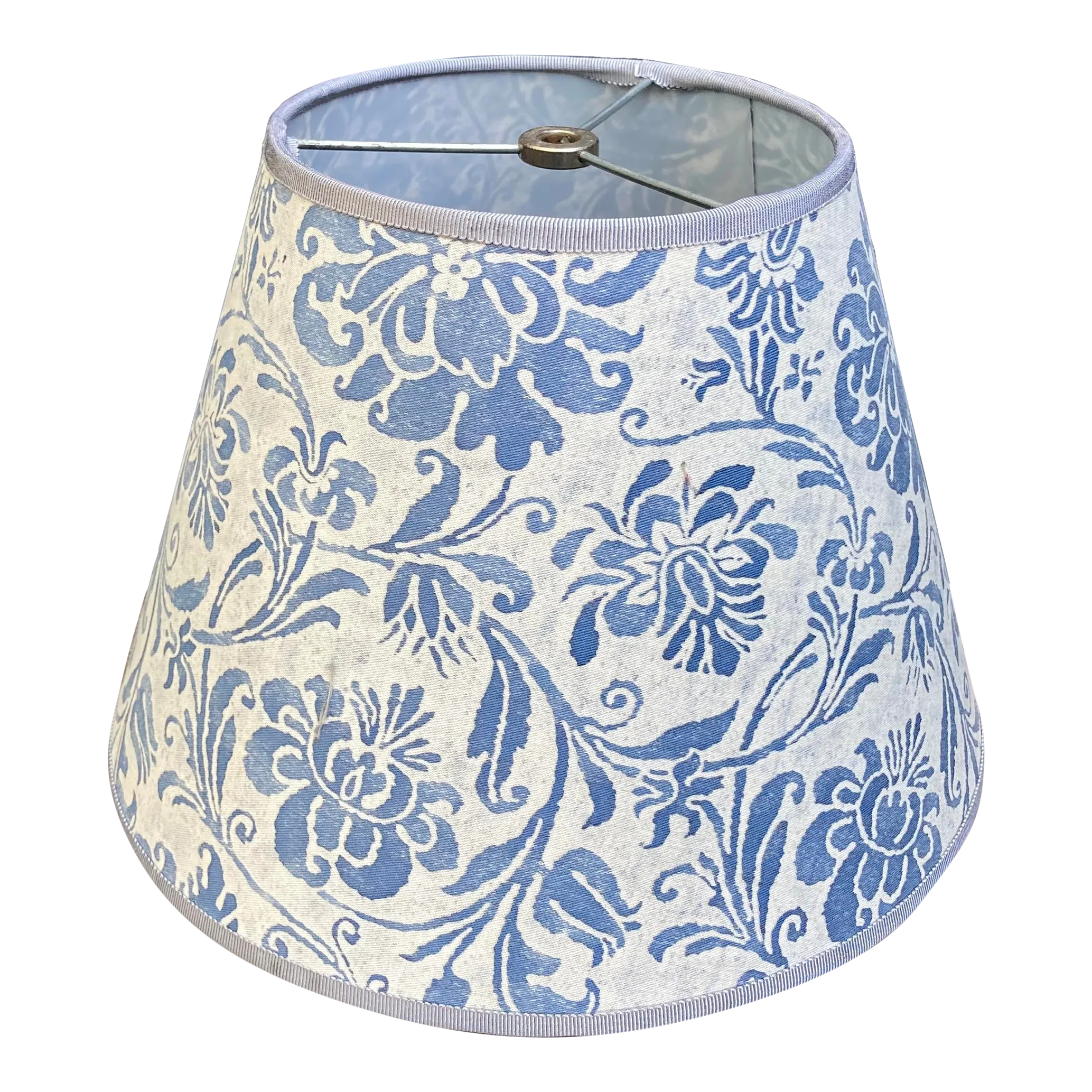 Blue and White Fortuny Lampshade | Chairish