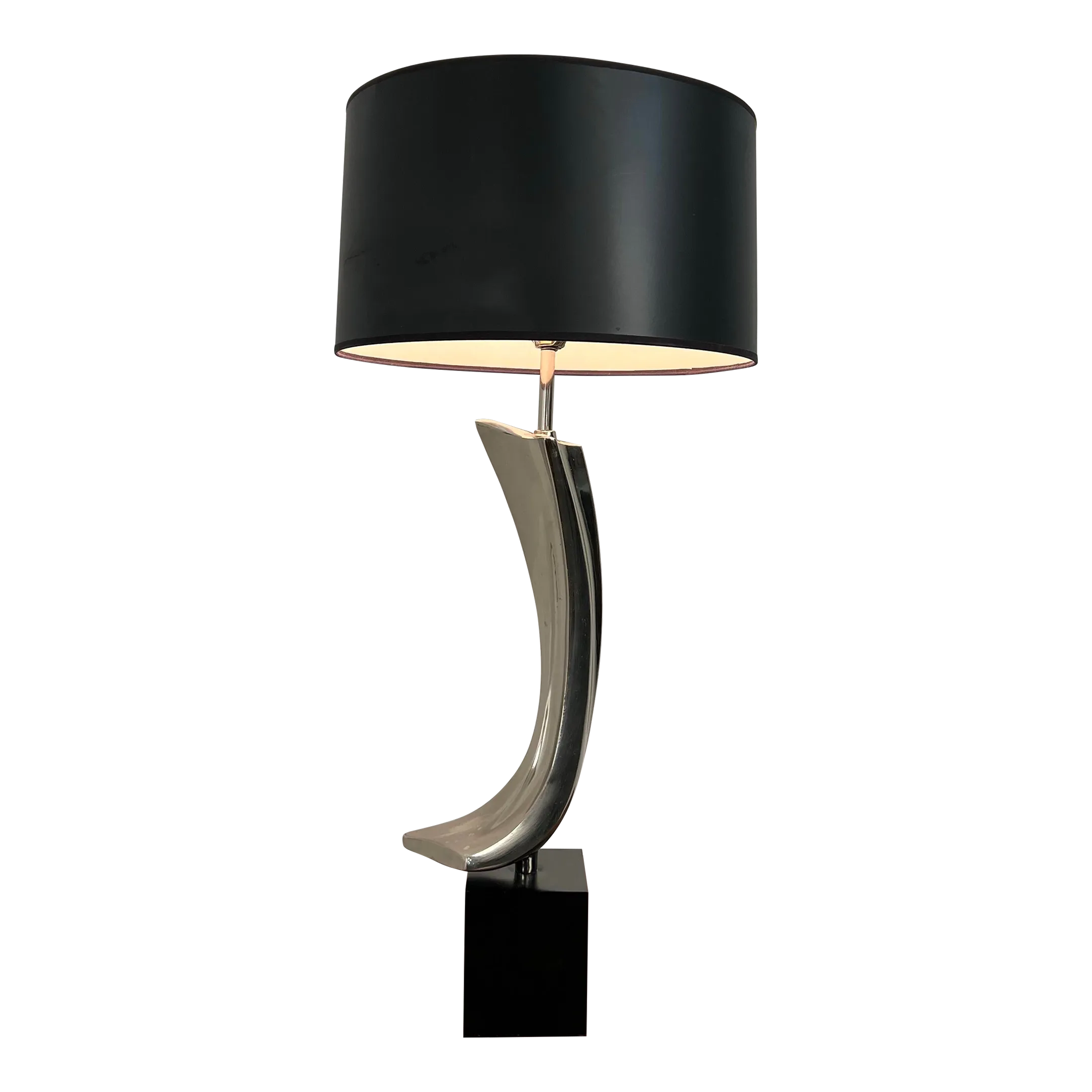 Mid Century Modern Laurel Sculptural Metal Table Lamp by Tempestini ...