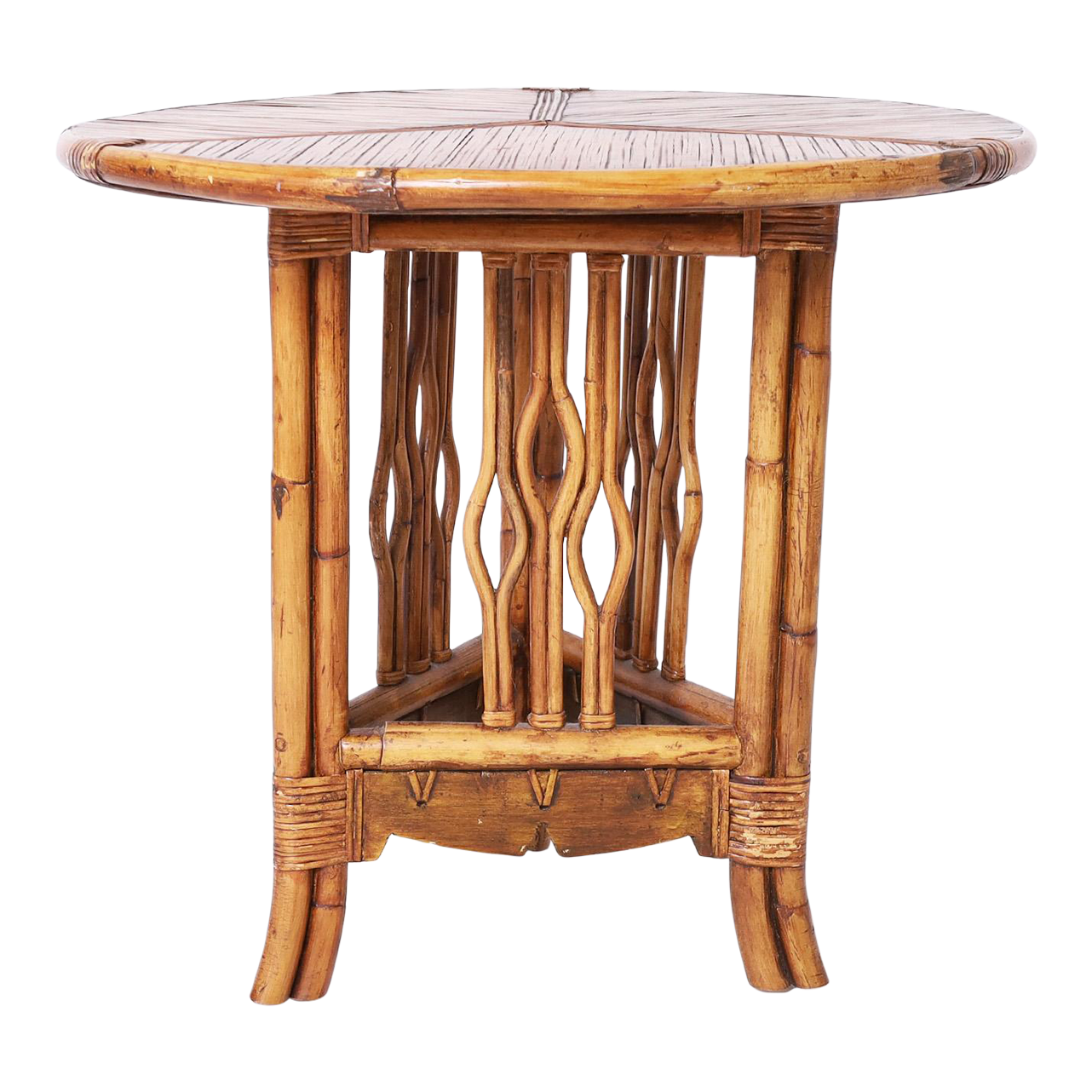 1970s Bamboo British Colonial Style Table by Palecek | Chairish