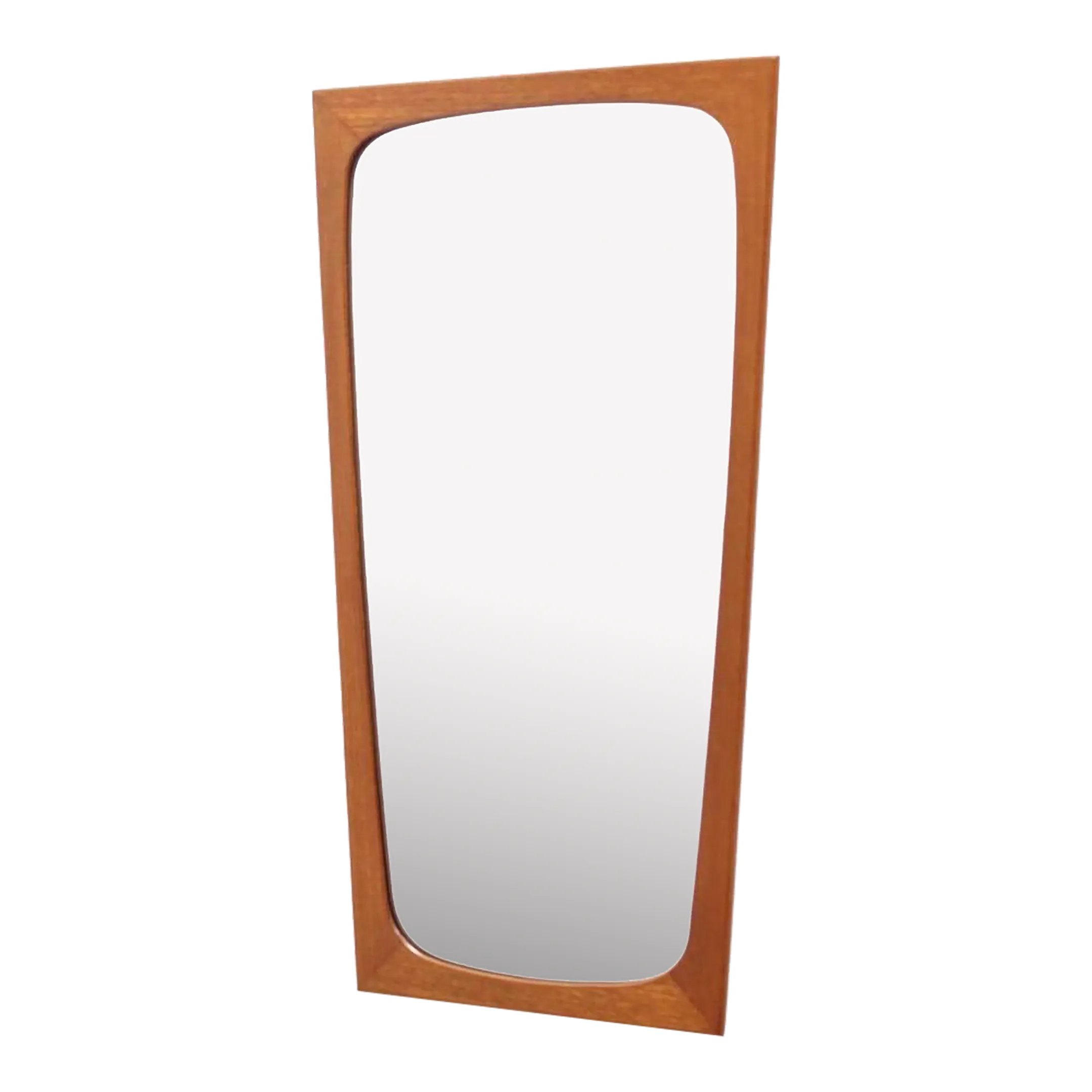 1960s Danish Modern Teak Wall Mirror | Chairish