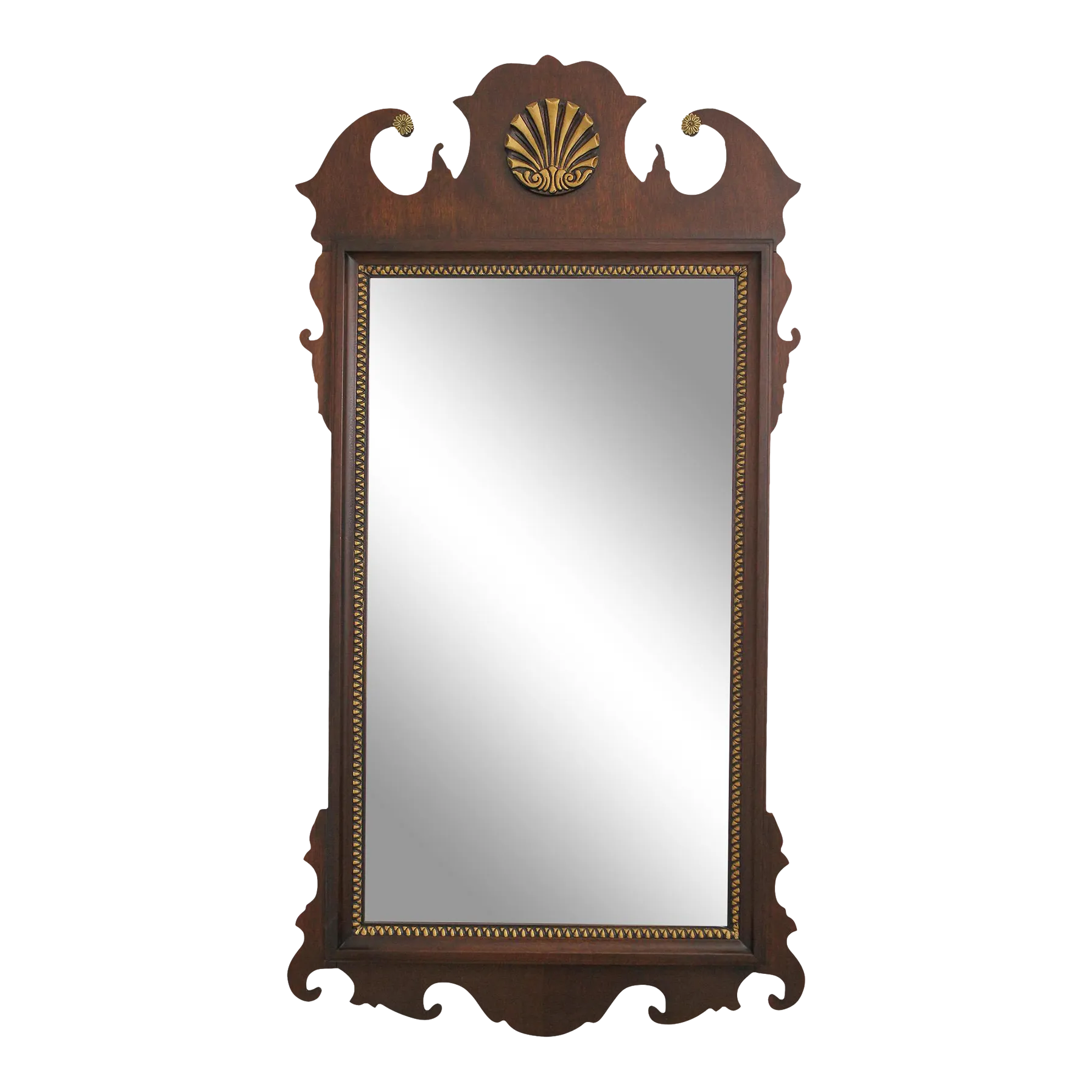 Mahogany Chippendale Style 18th C. Style Mirror | Chairish