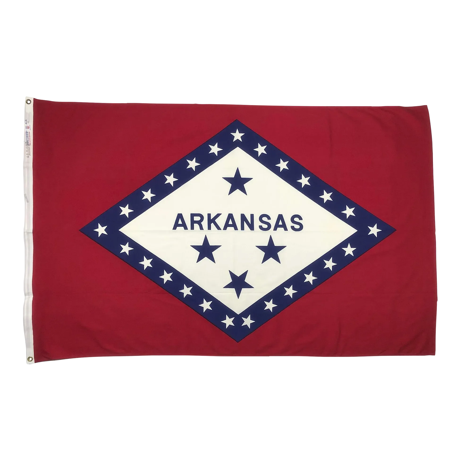 Large Vintage Cotton State Flag of Arkansas | Chairish