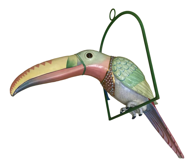 1980s Sergio Bustamante Toucan Bird Sculpture | Chairish
