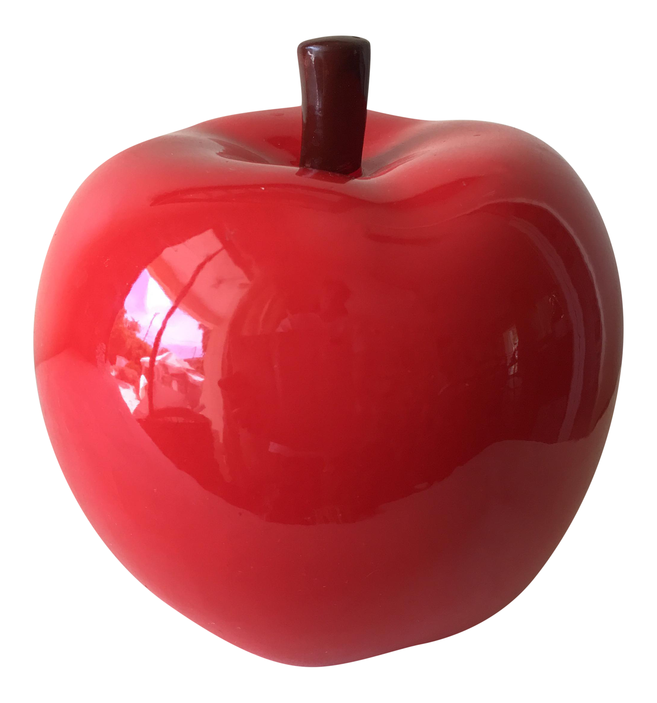 Ceramic Red Apple Figurine | Chairish
