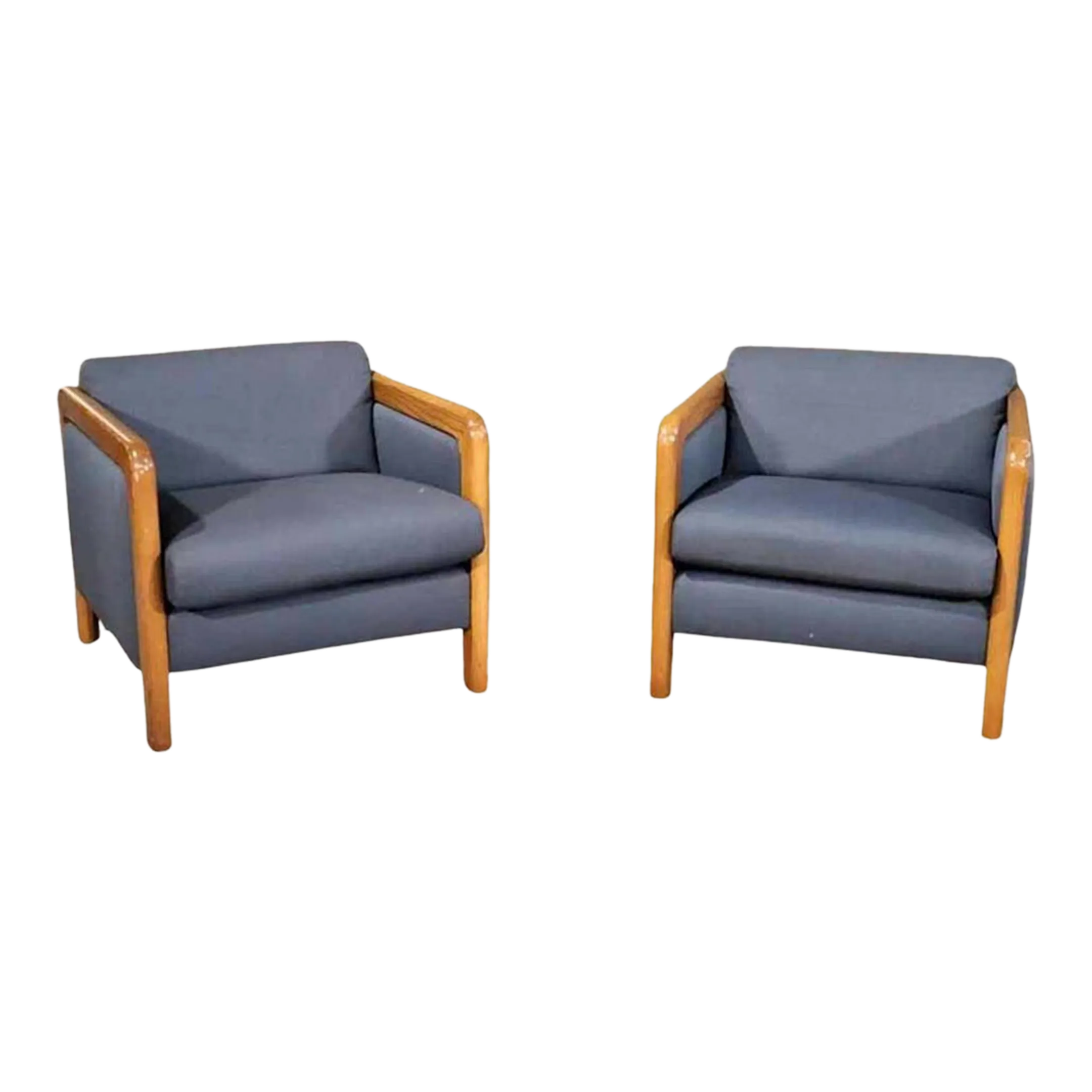 Wood Frame Lounge Chairs | Chairish