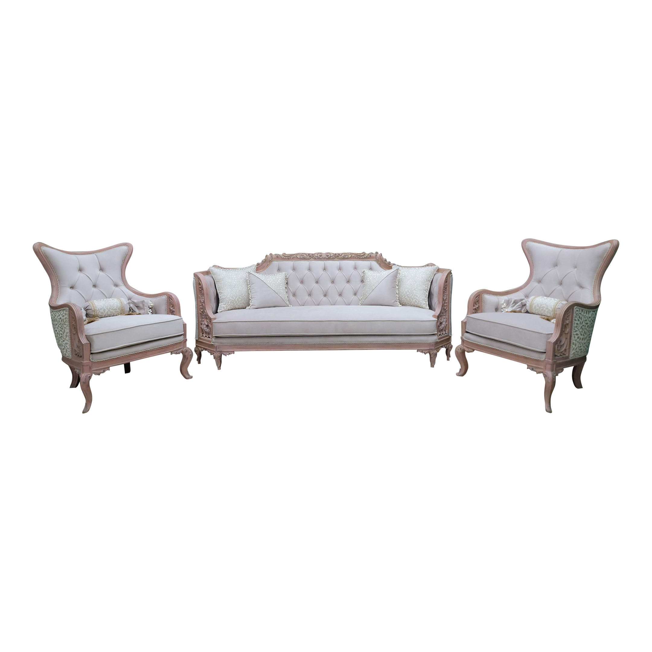 Mid 20th Century French Art Deco Living Room Set , Sofa and Armchairs ...