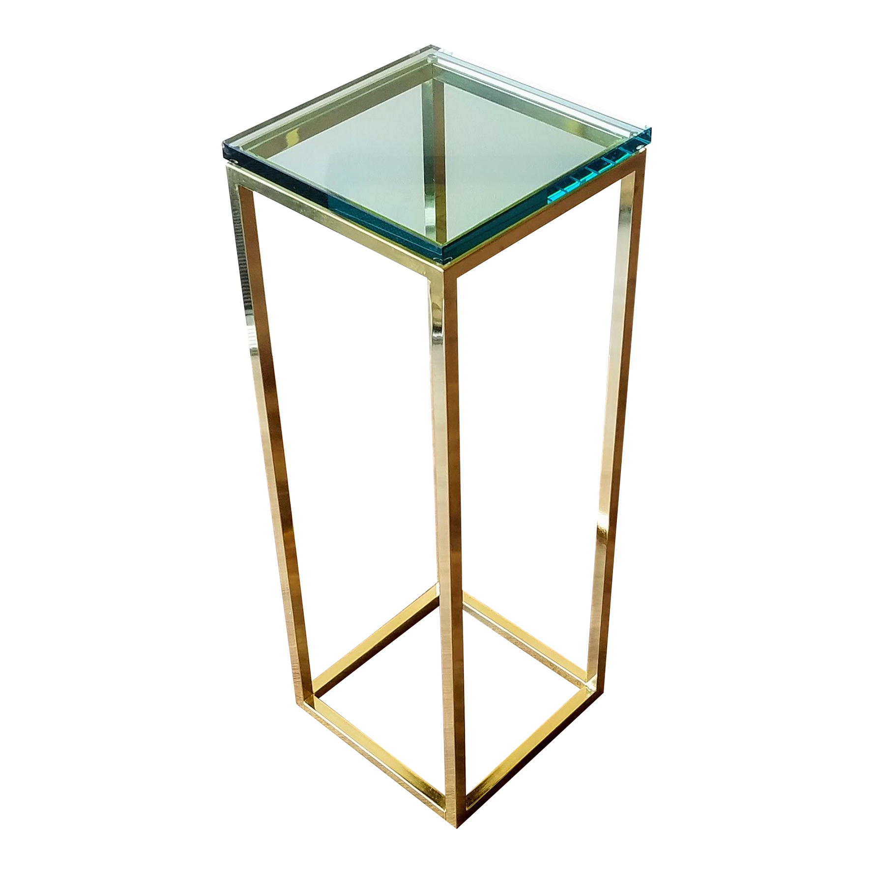1984 Robert Winzeler Brass and Glass Display Table for Design Institute ...