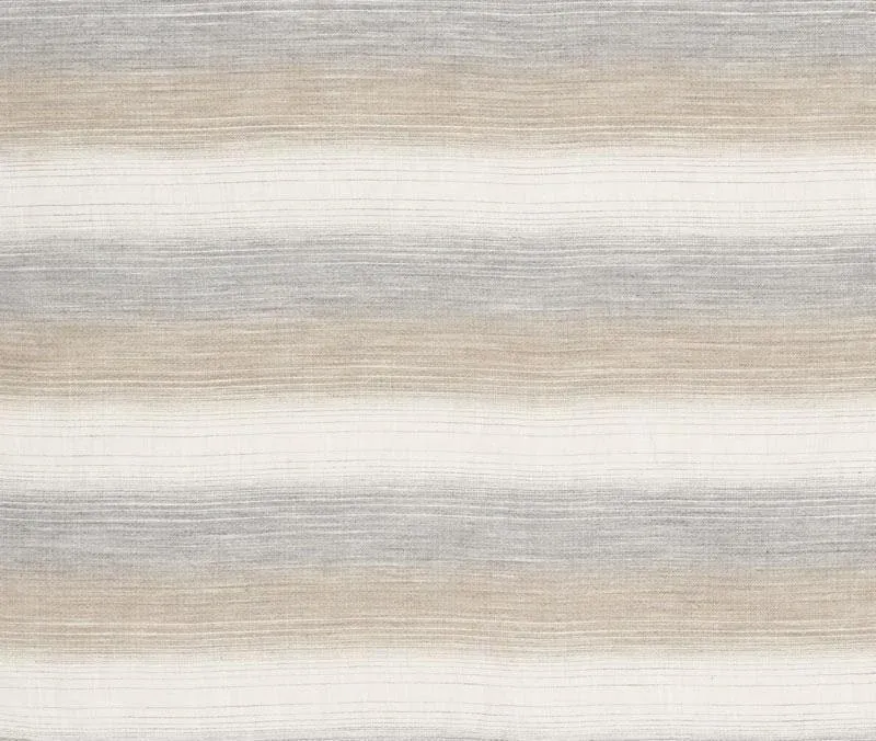 Sample - Schumacher Horizon Casement Fabric in Dune & Grey | Chairish