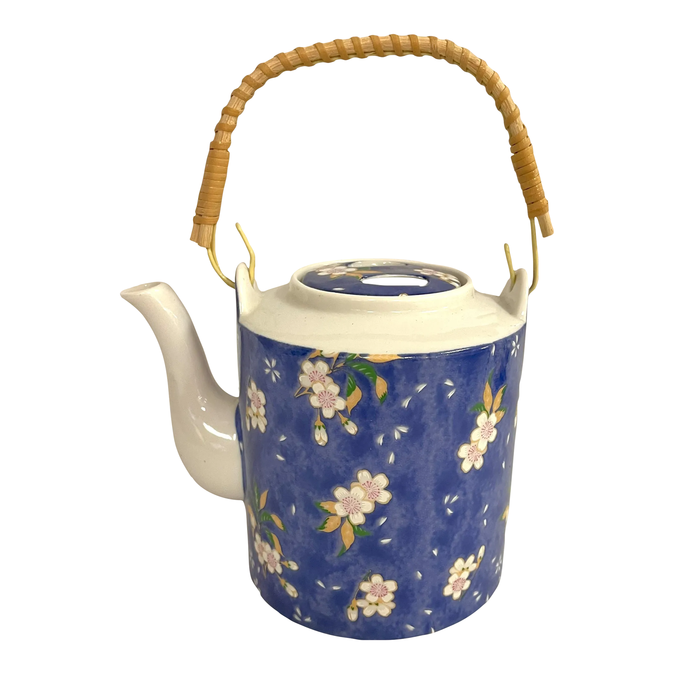 Vintage Porcelain Traditional Asian Style Teapot With Cherry Blossom ...