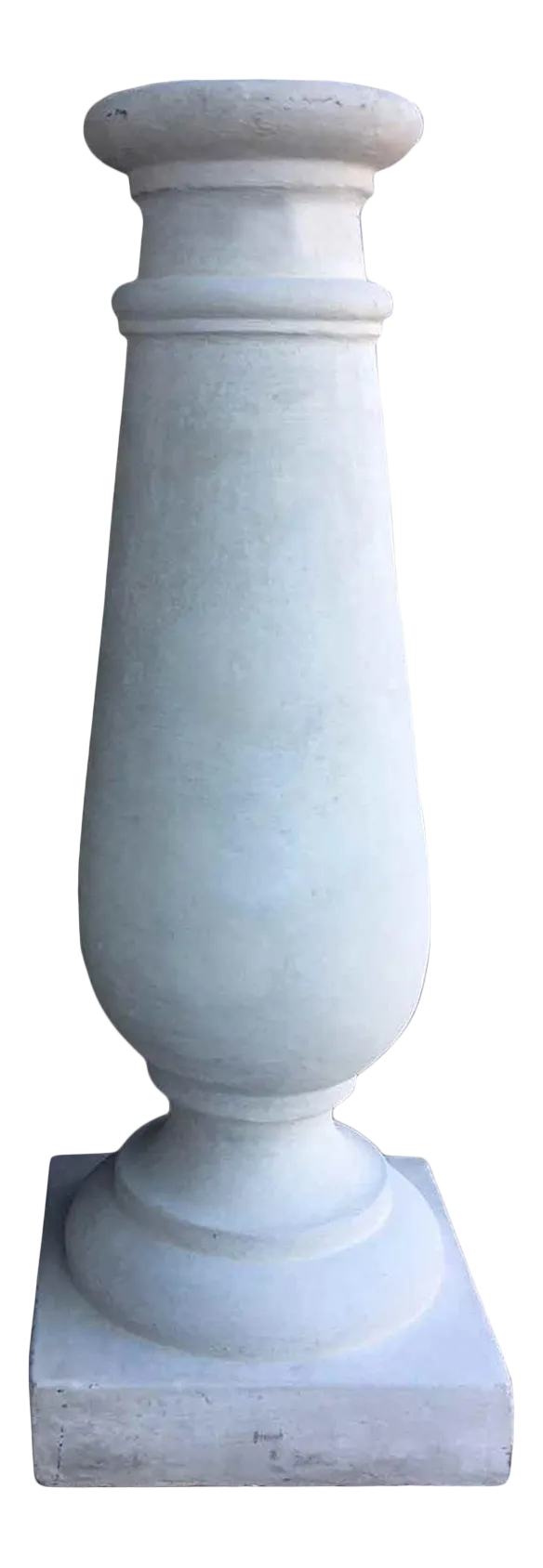 Late 20th Century Traditional Gray Cast Stone Baluster Column | Chairish