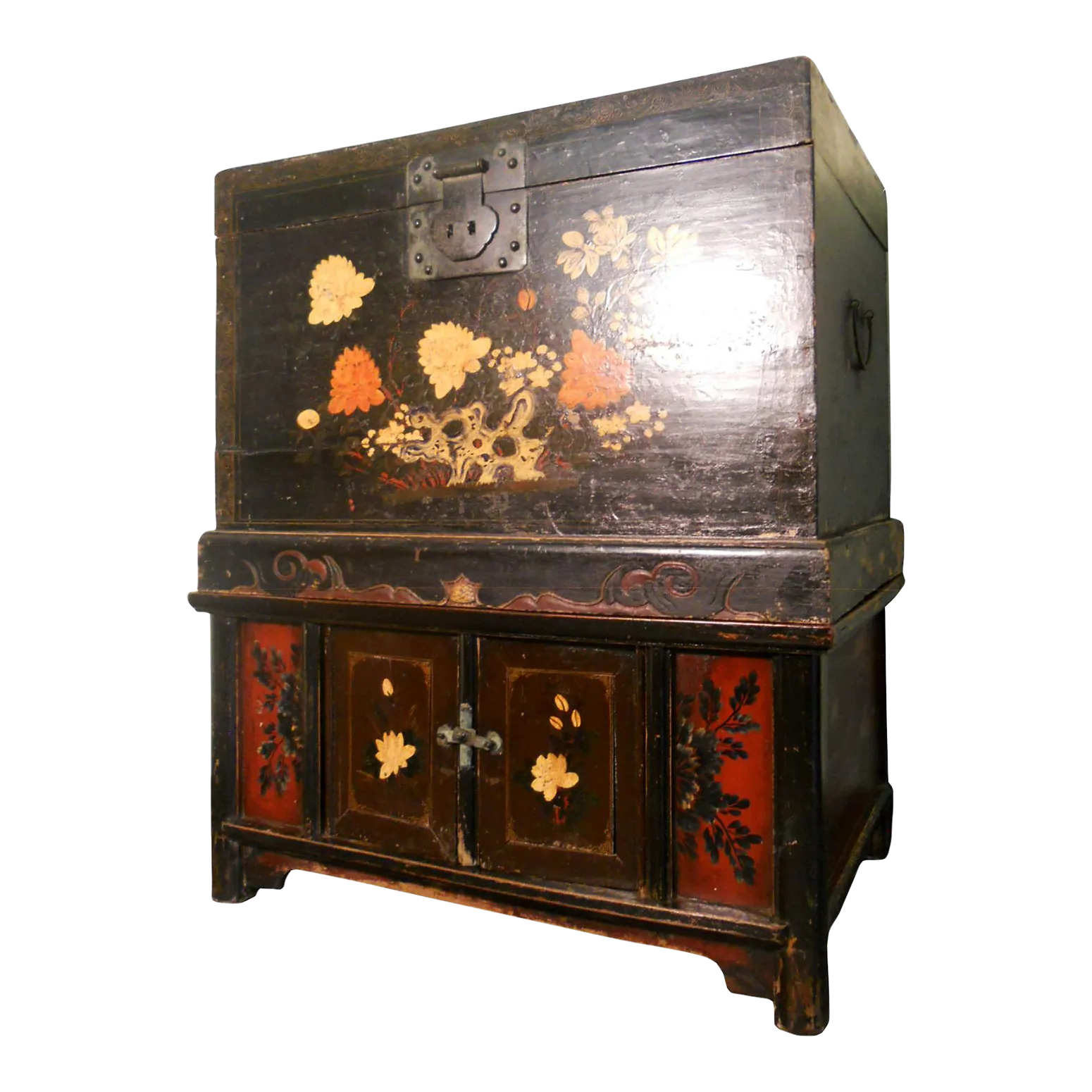 Early 19th Century Antique Chinese Chest on Chest - a Pair | Chairish